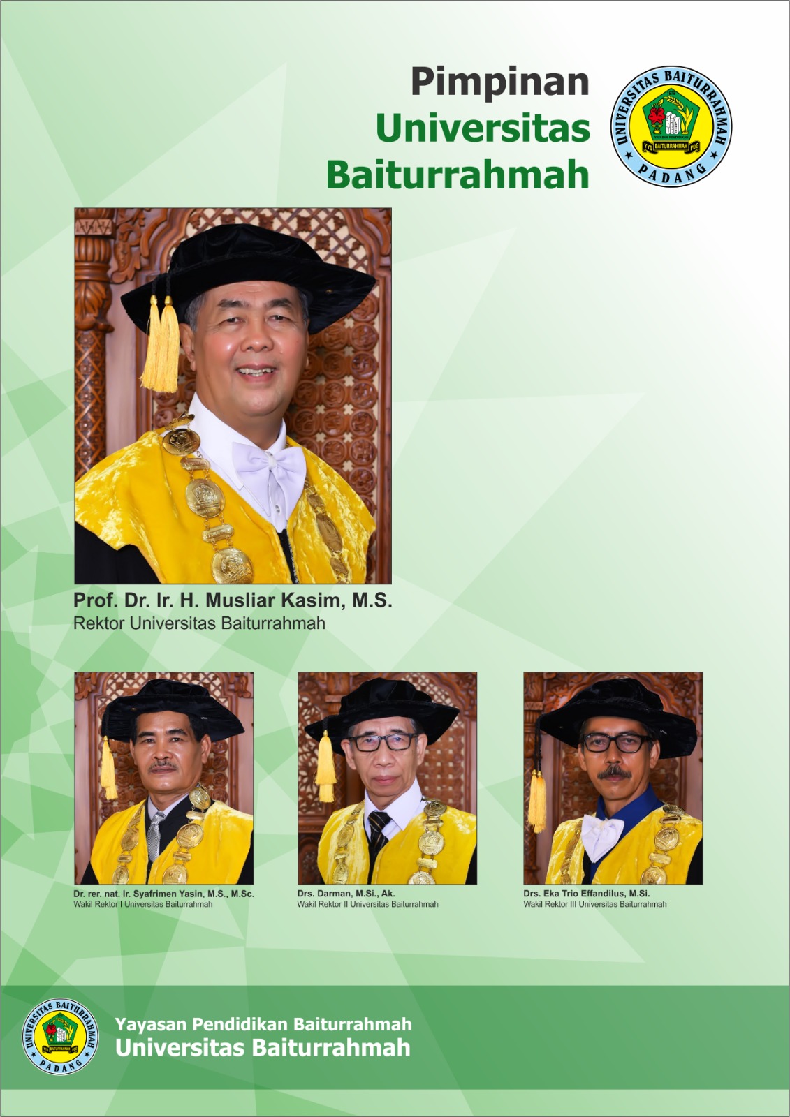 Profil Rektor dan Wakil Rektor – Universitas Baiturrahmah