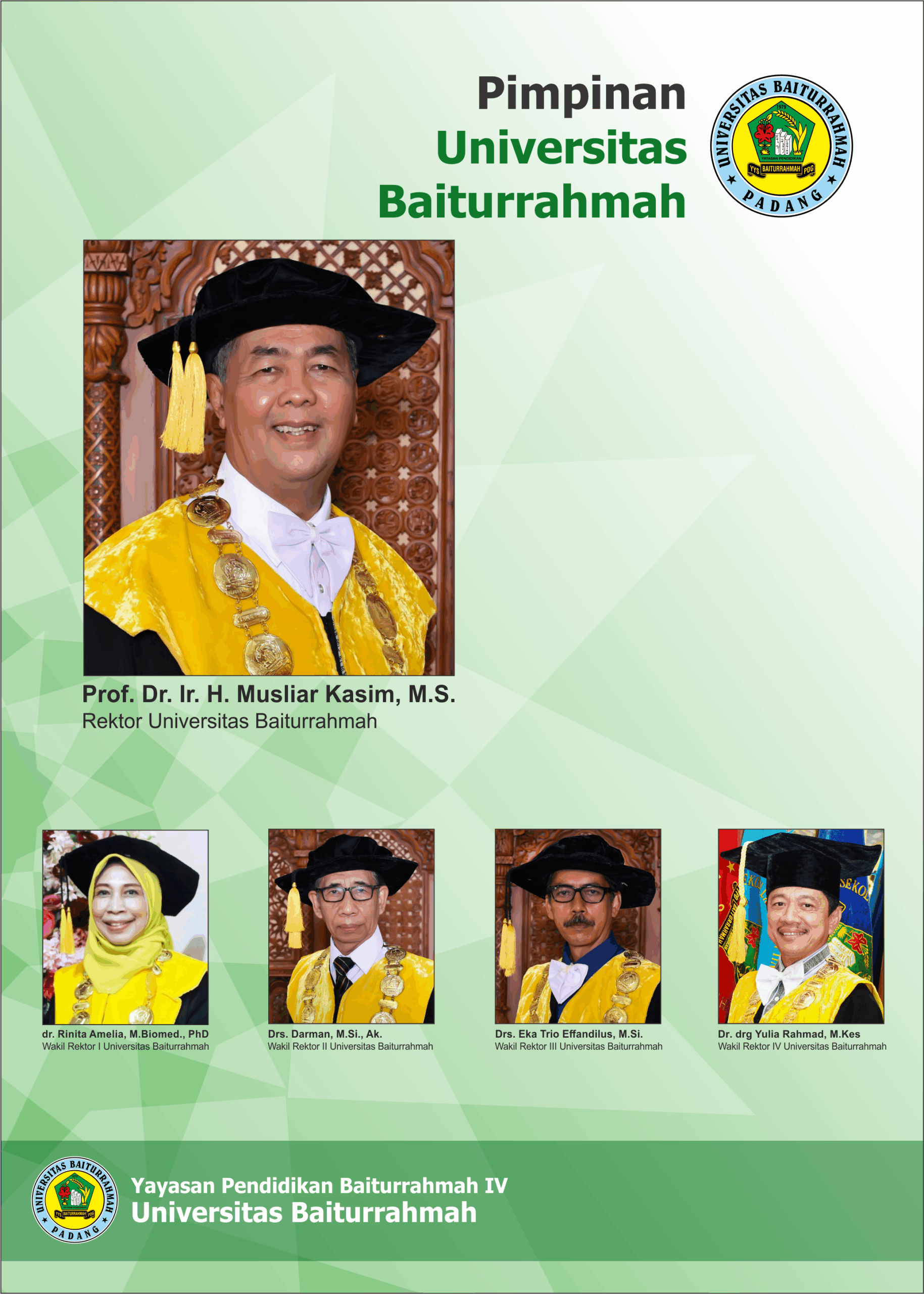 Profil Rektor dan Wakil Rektor – Universitas Baiturrahmah